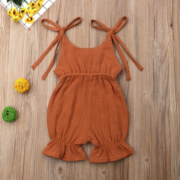 One Pieces | Brand New Rust Color Muslin Jumpsuit Size 23 Year | Poshmark